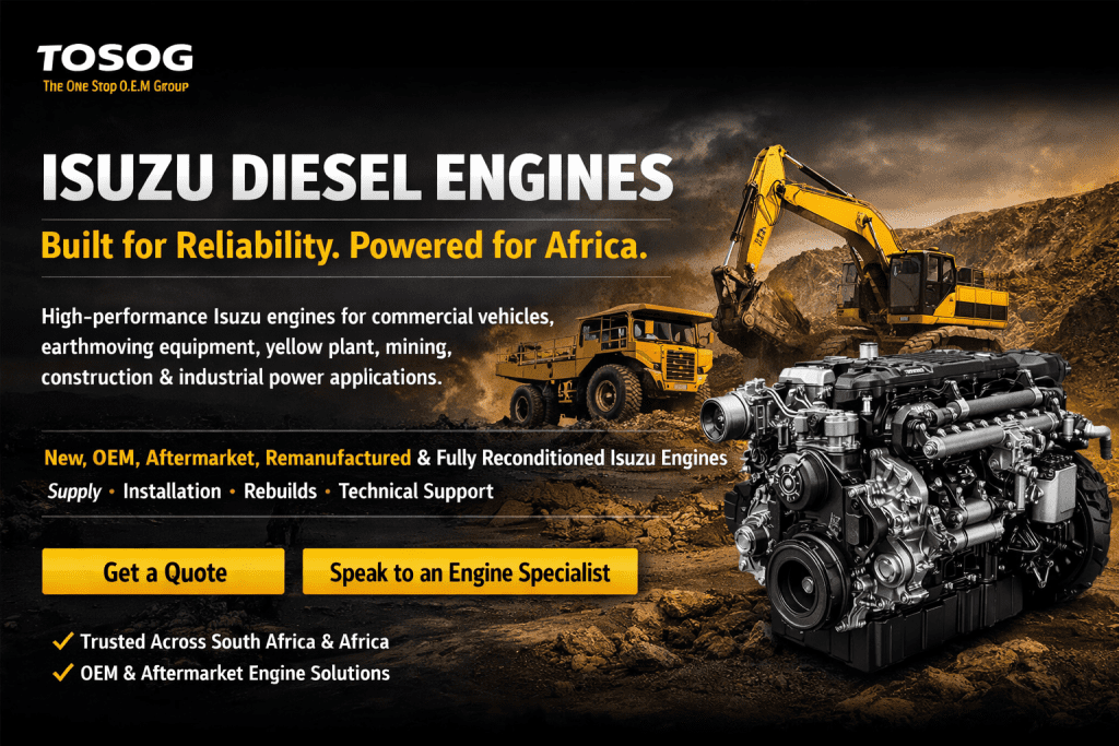 Isuzu Engines | Commercial, Earthmoving & Yellow Plant Solutions - TOSOG